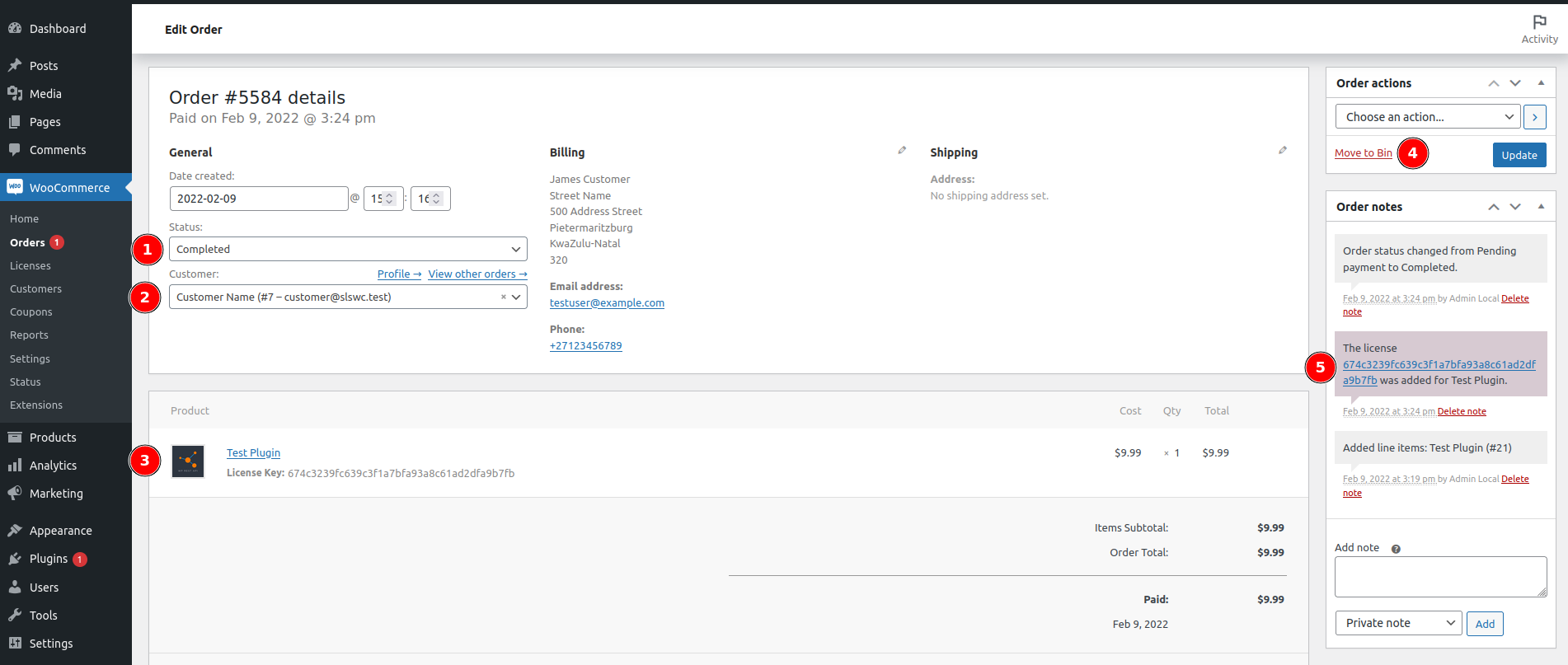 Creating New Order - License Server for WooCommerce